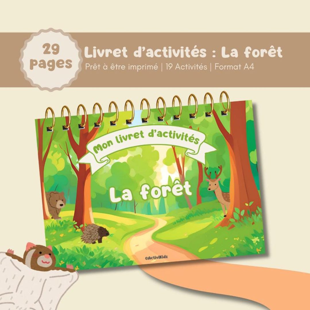 Printable Forest Activity Book, Learning Booklet, Nature Activities ...
