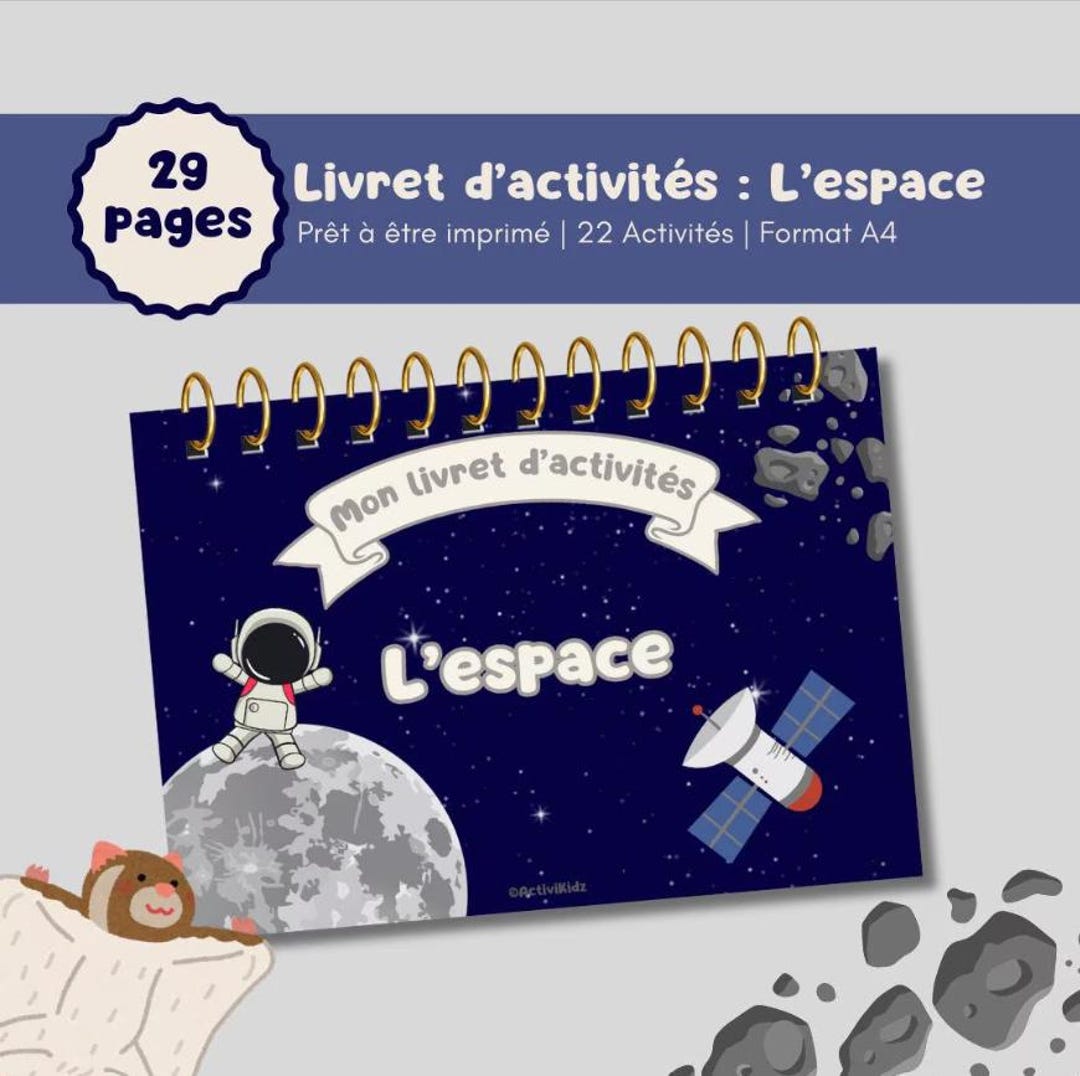 Printable Space Activity Book, Activity Booklet, Space Activities ...