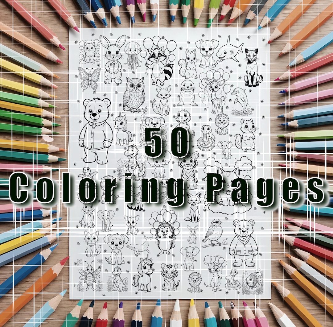 Animal Colouring Book for Kids | Big, Easy-to-color | Animal Coloring ...