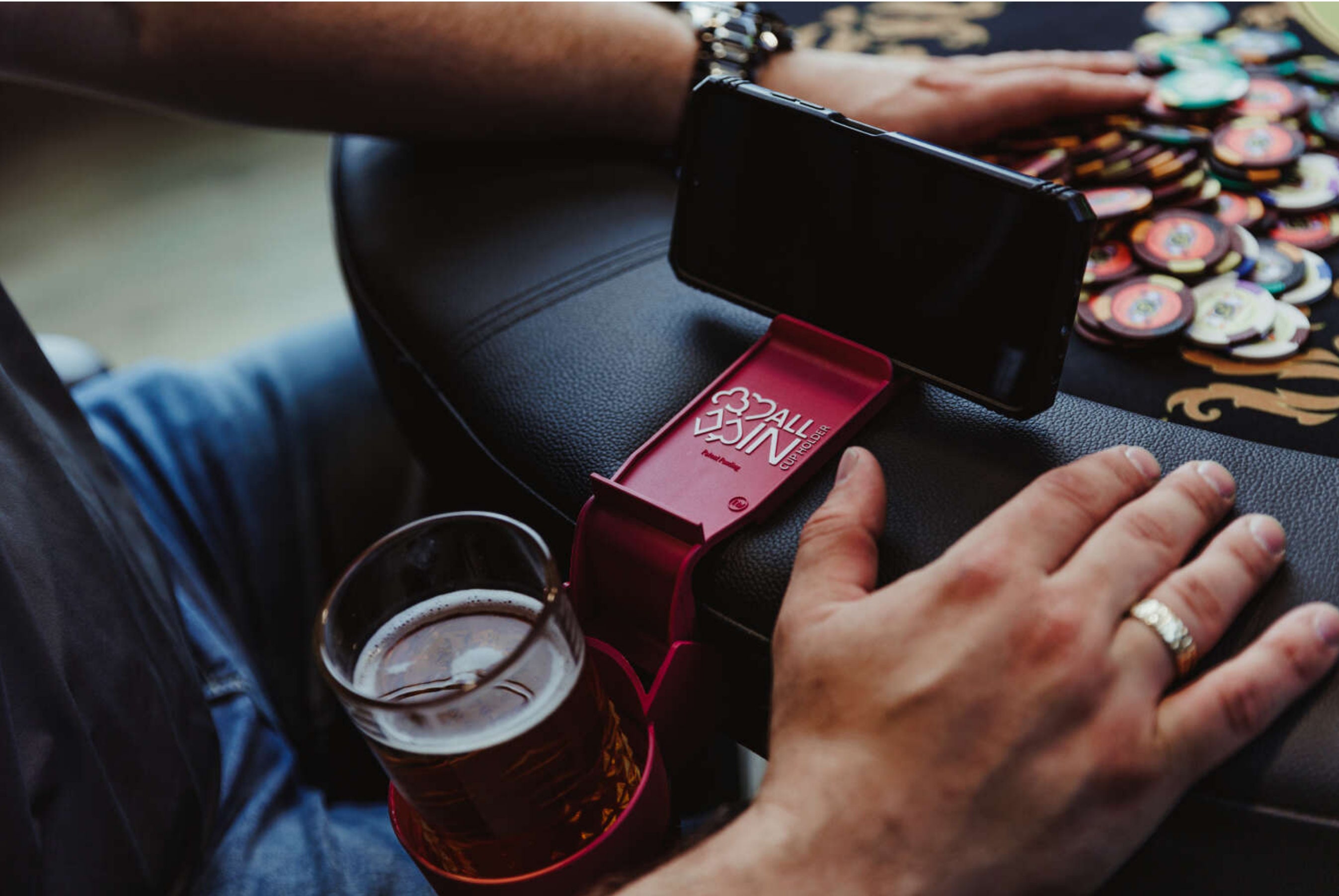 All in Cup Holder: Compact and Portable Poker Accessory for Drinks ...