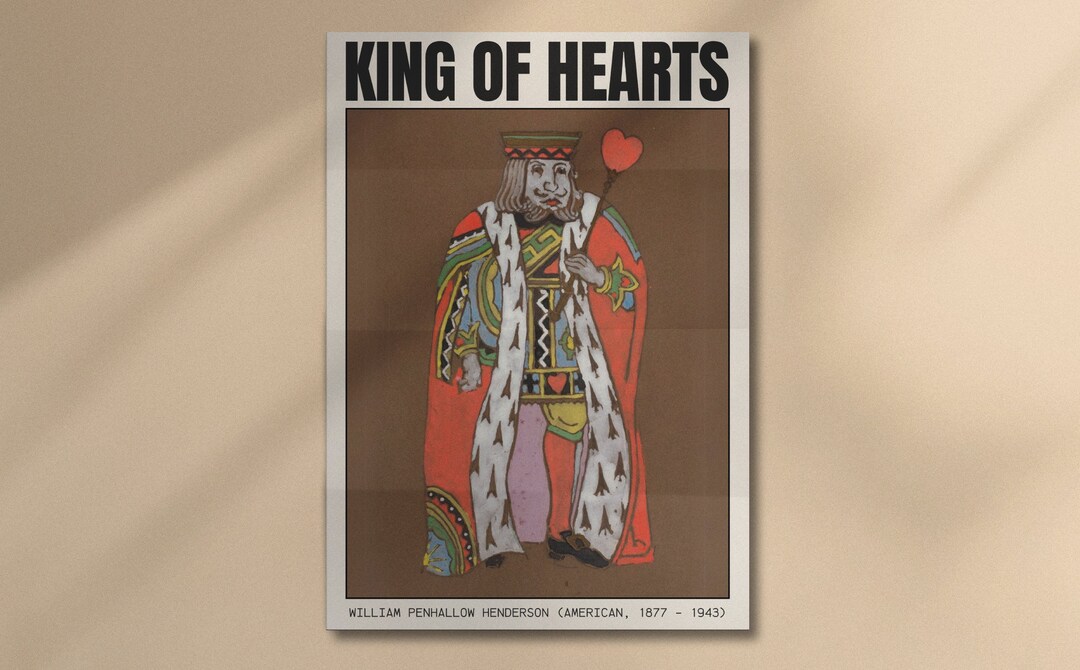 Classical Art king of Hearts Surreal Poster Antique Baroque Rococo ...