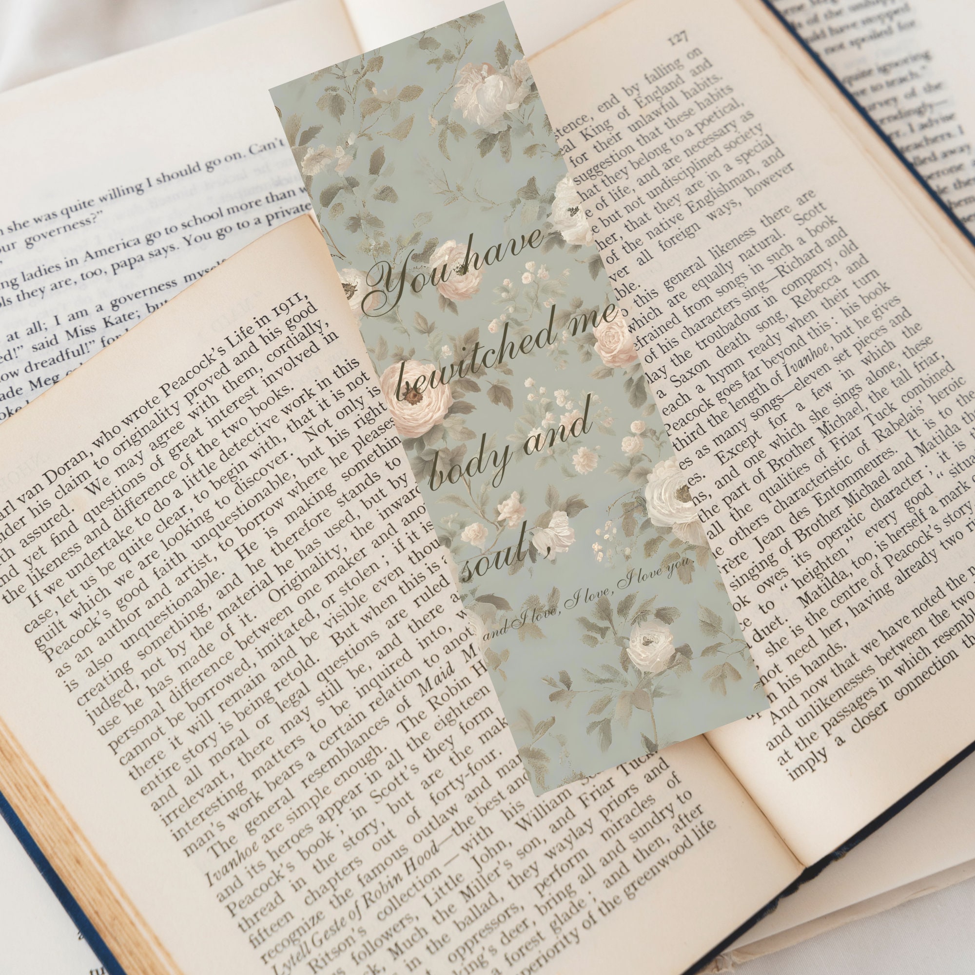 10 Printable Pride and Prejudice Bookmark, Jane Austen Bookmark Set ...