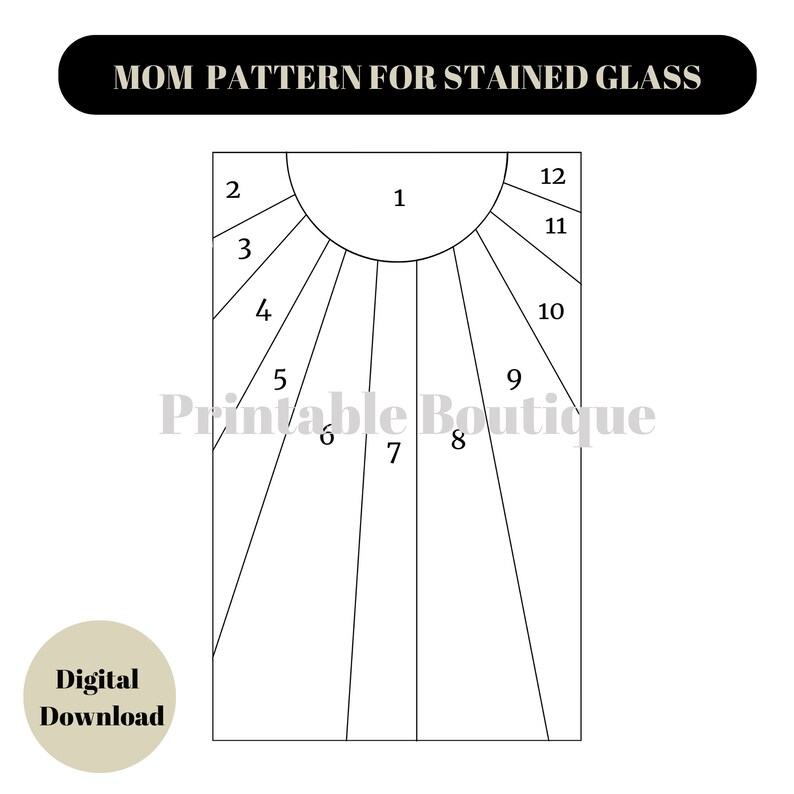 Beginner Friendly Geometric Sun Pattern for Stained Glass, Stained ...