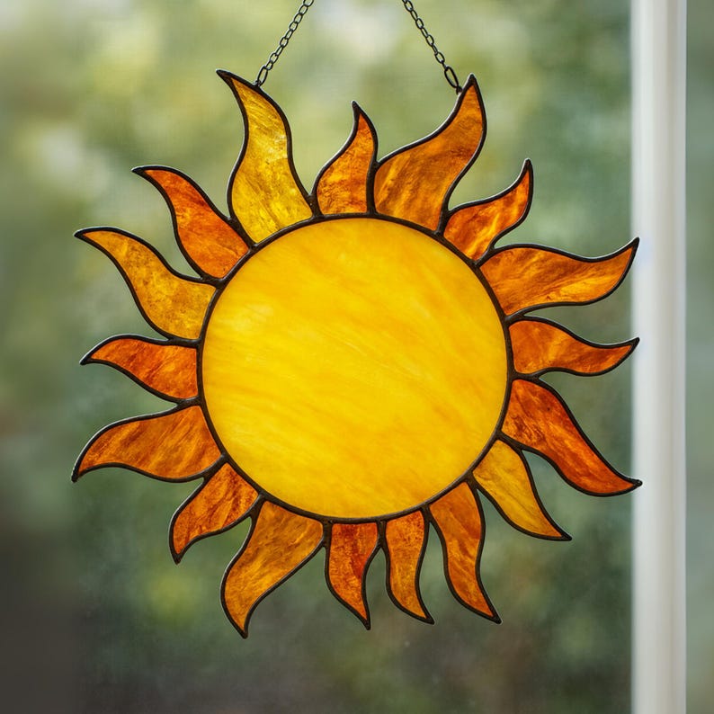 Sun Pattern for Stained Glass, Stained Glass Pattern, Sun Stained Glass ...