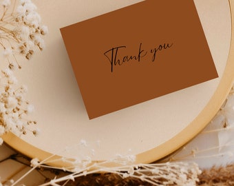 Autumn Themed Thank You Card, Printable Thank You Card, Print at Home ...