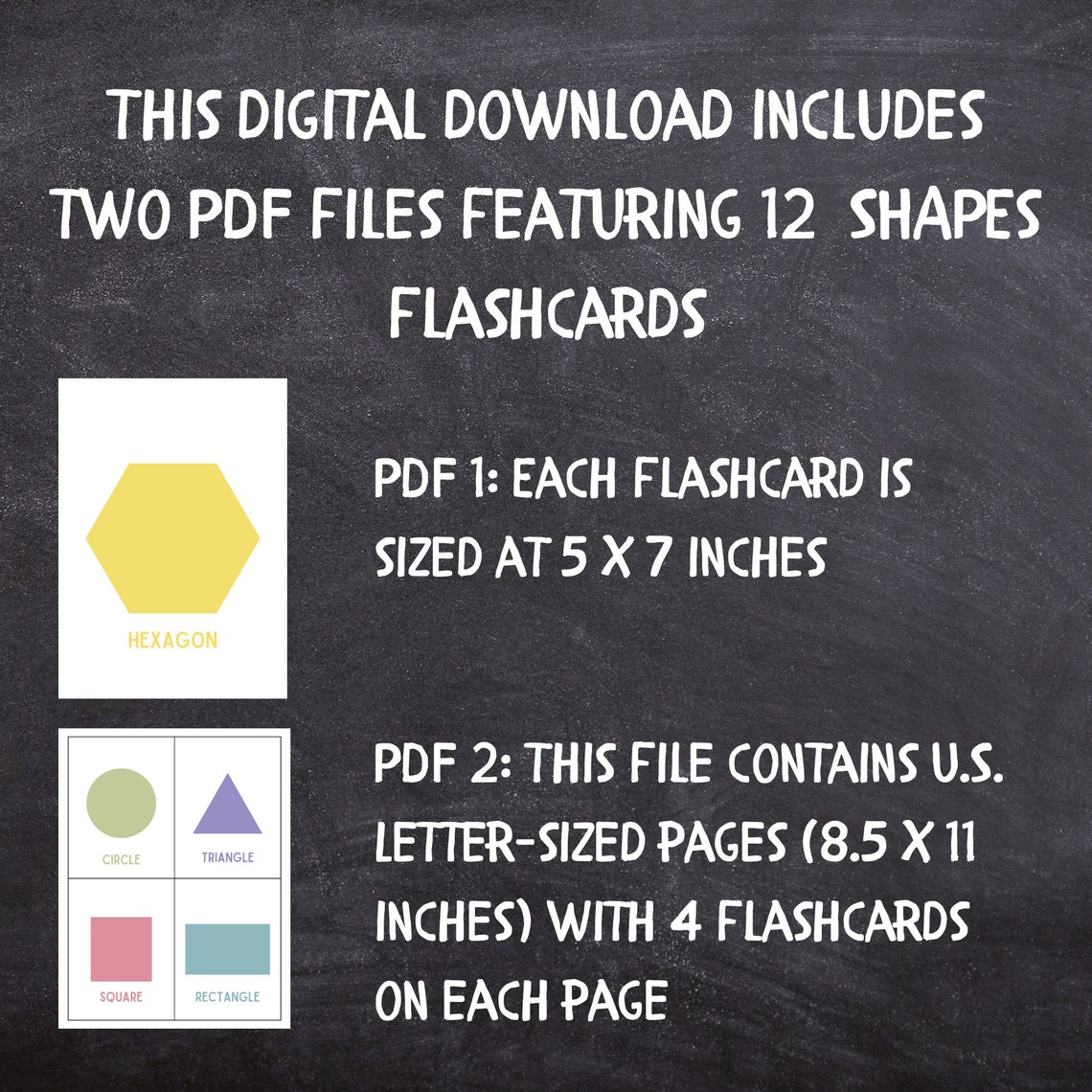 Shapes Flashcards, Preschool Flashcards, Montessori Flashcards ...