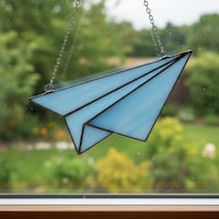 Airplane Stained Glass Pattern, Plane Glass Template, Digital Download ...
