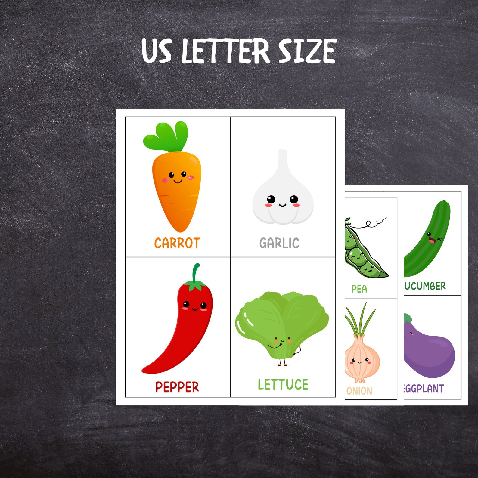 Vegetables Flashcards, Preschool Flashcards, Montessori Flashcards ...