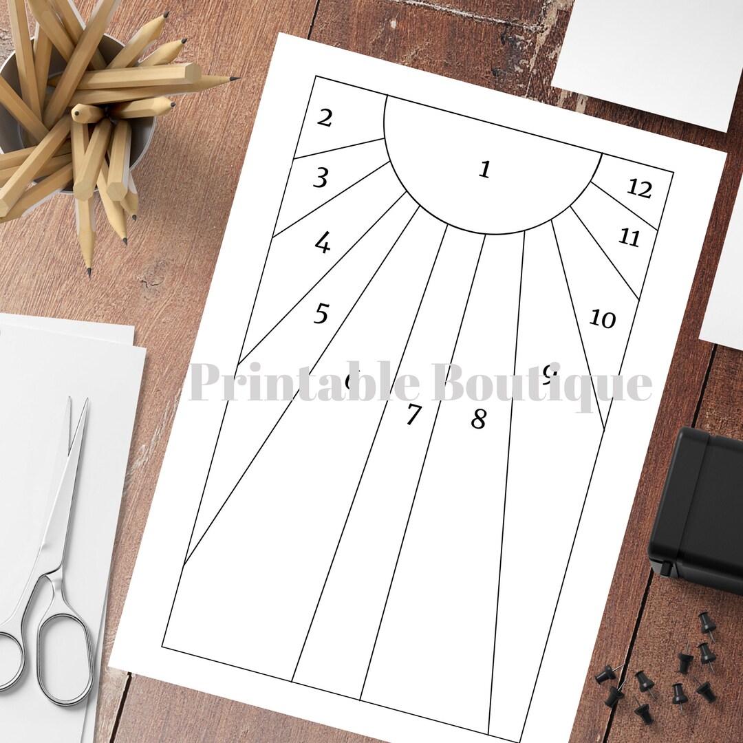 Beginner Friendly Geometric Sun Pattern for Stained Glass, Stained ...