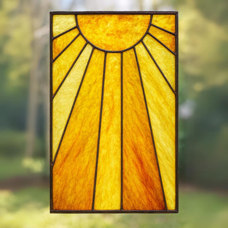 Beginner Friendly Geometric Sun Pattern for Stained Glass, Stained ...
