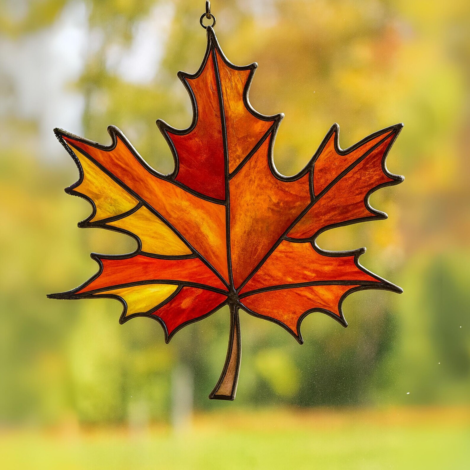 Autumn Leaf Pattern for Stained Glass, Stained Glass Pattern, Autumn ...