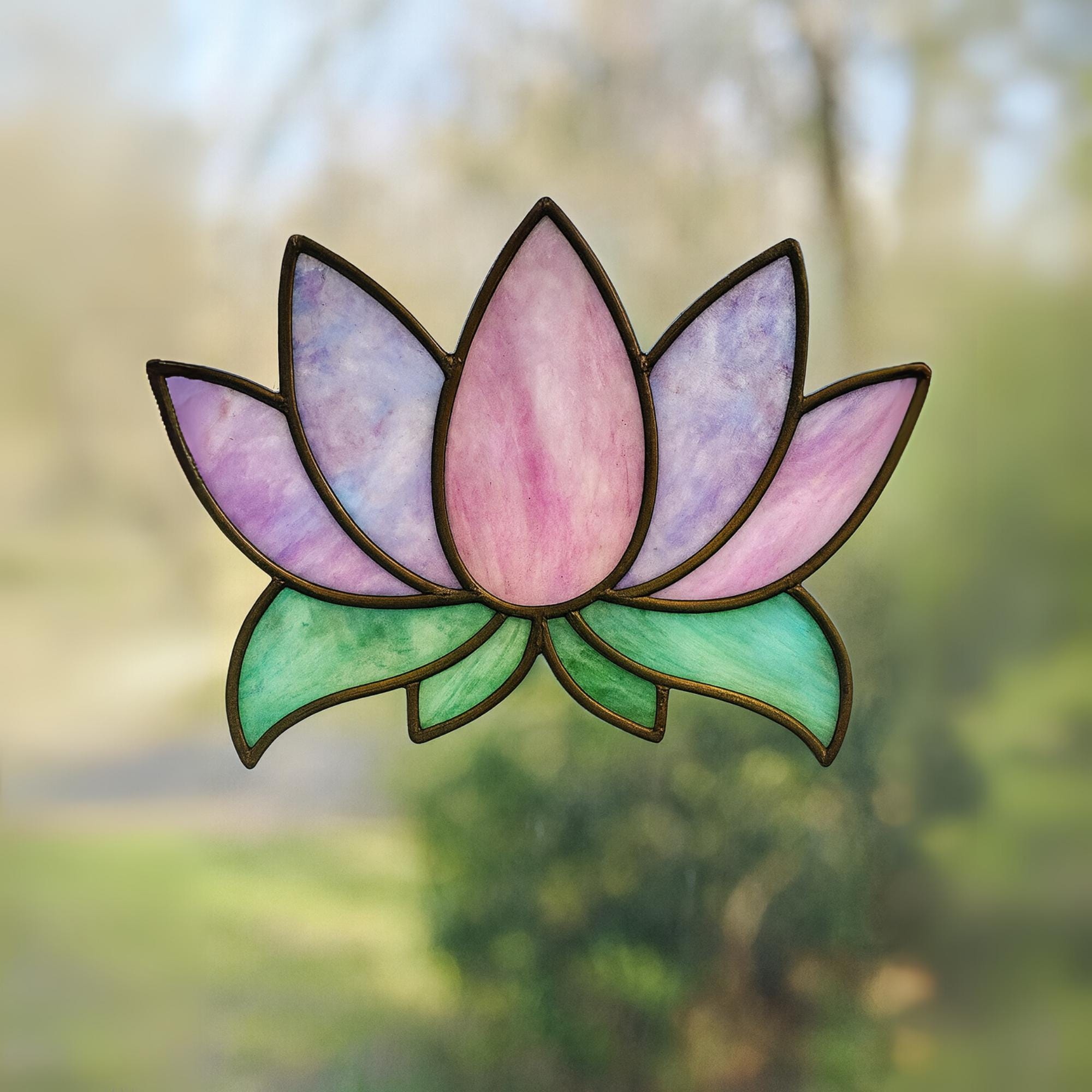 Lotus Flower Pattern for Stained Glass, Stained Glass Pattern, Lotus ...