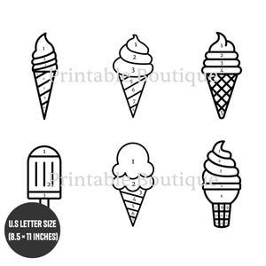 Ice Cream Stained Glass Patterns Bundle, Summer Suncatcher Template Set ...
