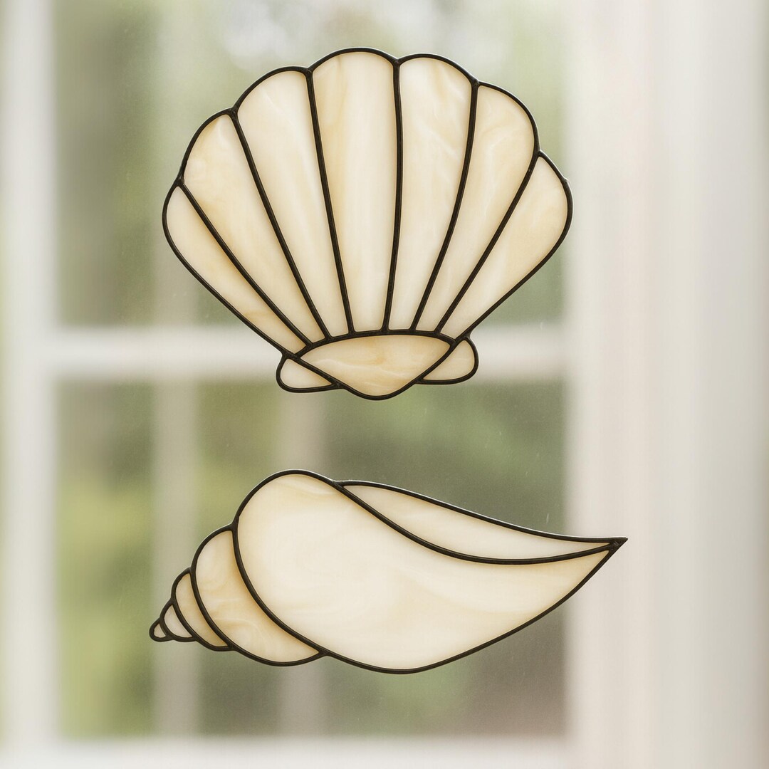 Sea Shell Pattern for Stained Glass, Stained Glass Pattern, Sea Shell ...