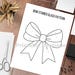 Bow Stained Glass Pattern, Printable Bow Template for Stained Glass ...