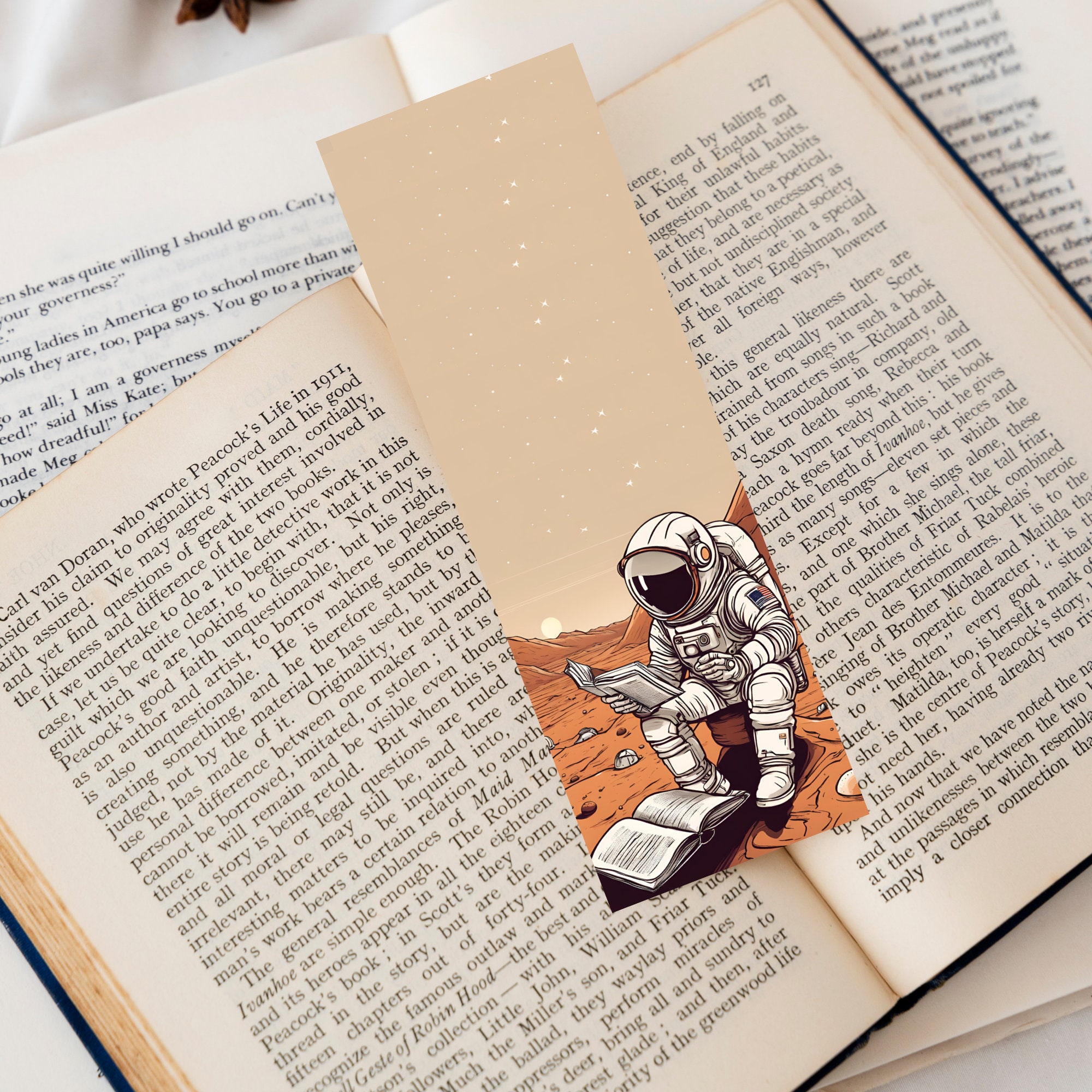 15 Printable Astronaut and Books Bookmark, Bookmark Set About Space ...