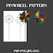 Pinwheel Stained Glass Pattern, Beginner Windmill Pattern, Easy ...