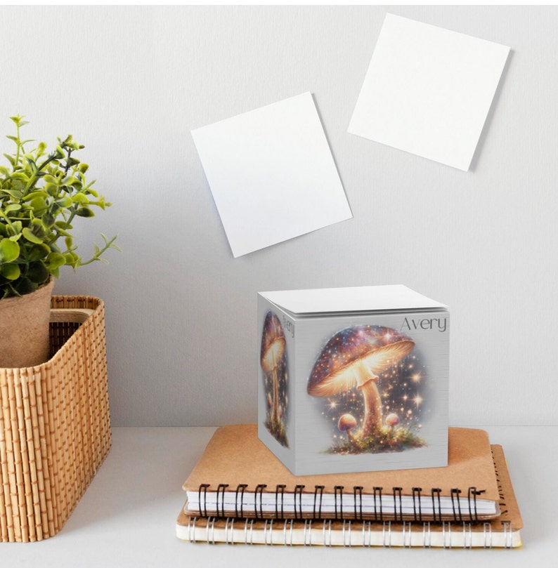 Custom Mushroom Post It Note for Coworker Notepad Present Office ...
