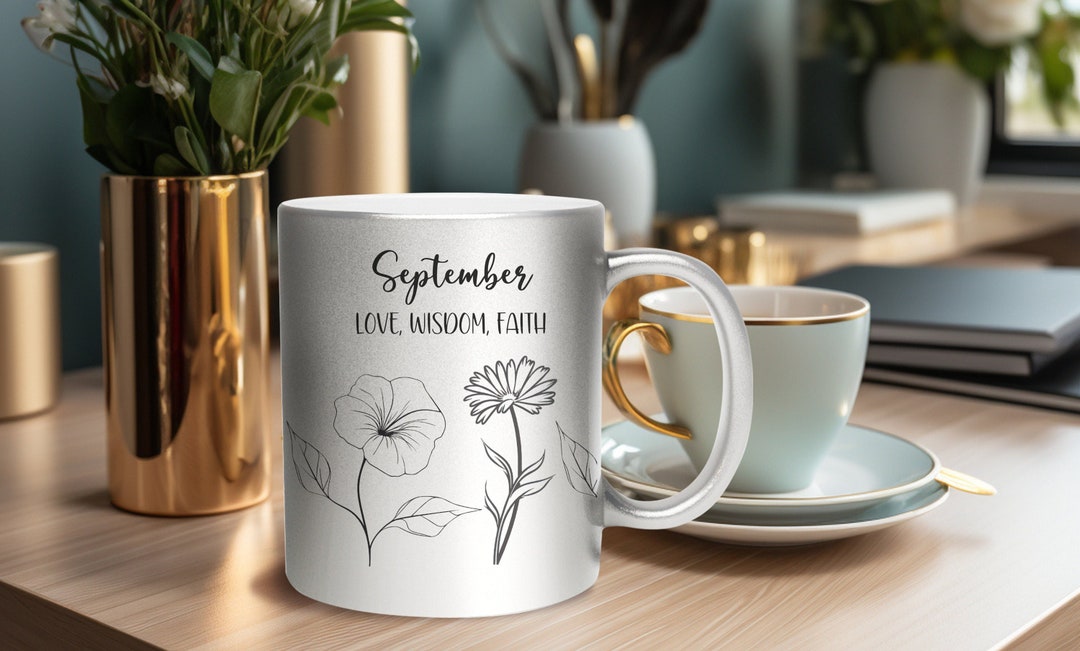 Personalized Birth Flower Mug Personalized Gift for Her Custom Birth ...