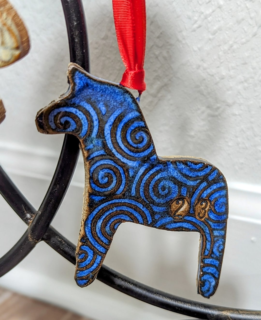 Swedish Dala Hast / Horse and Other Ceramic Ornaments - Etsy