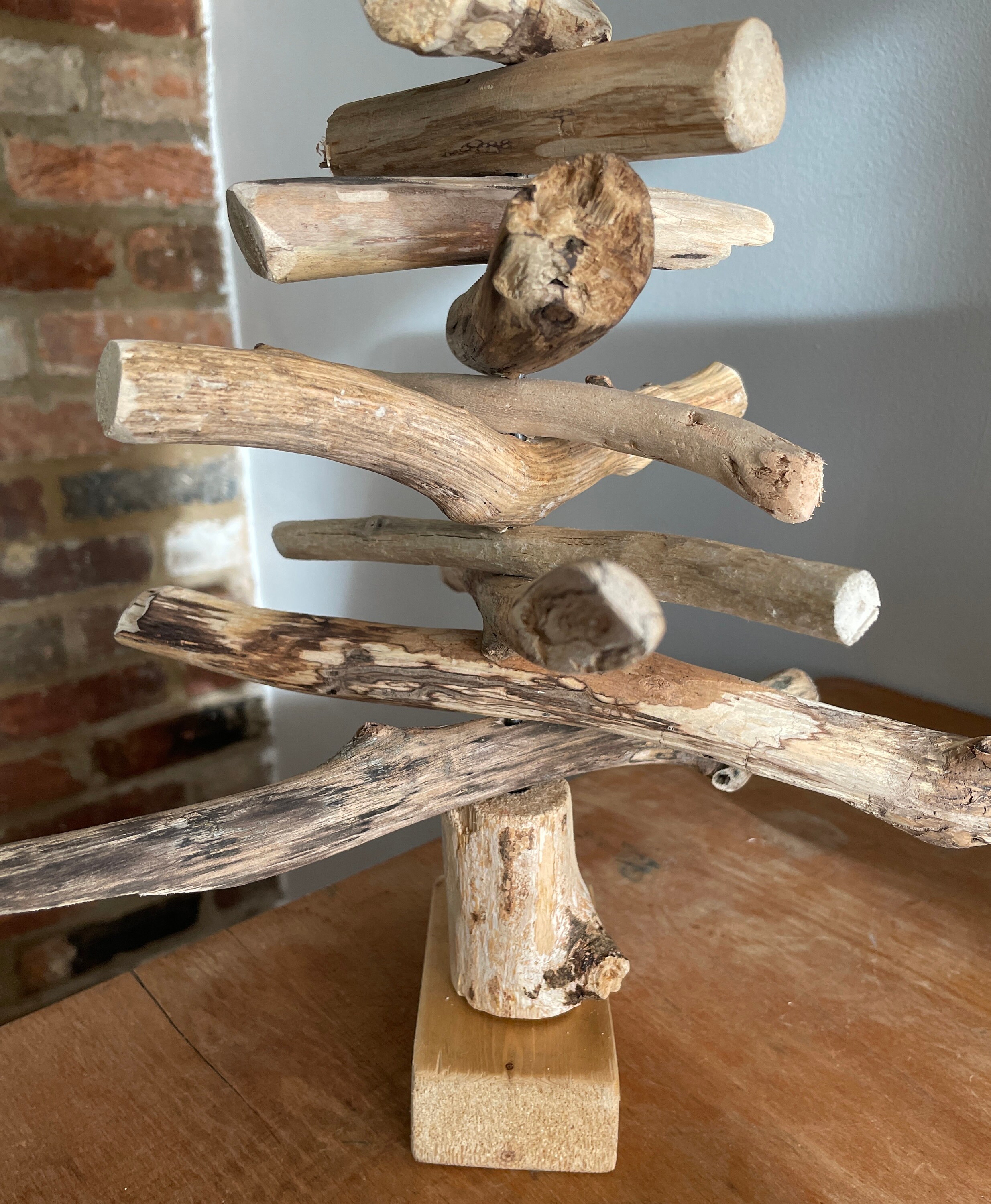 Natural Wooden Christmas Tree Solid and Sturdy Beautiful - Etsy UK