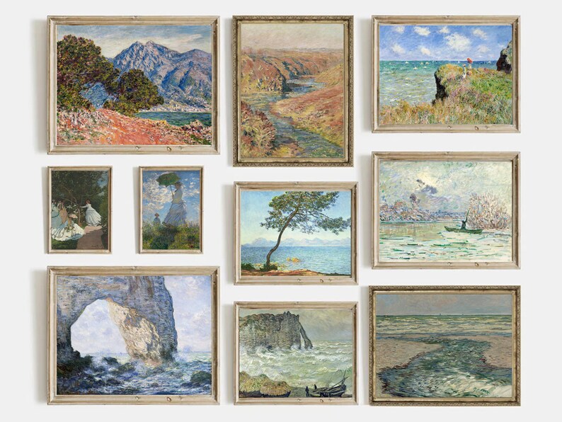 Set of 200 Claude Monet Prints Mega Bundle 200 Vintage Artistic ...