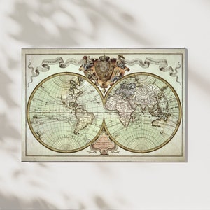 Antique World Map Prints, Historical Map Collection (digital Download ...