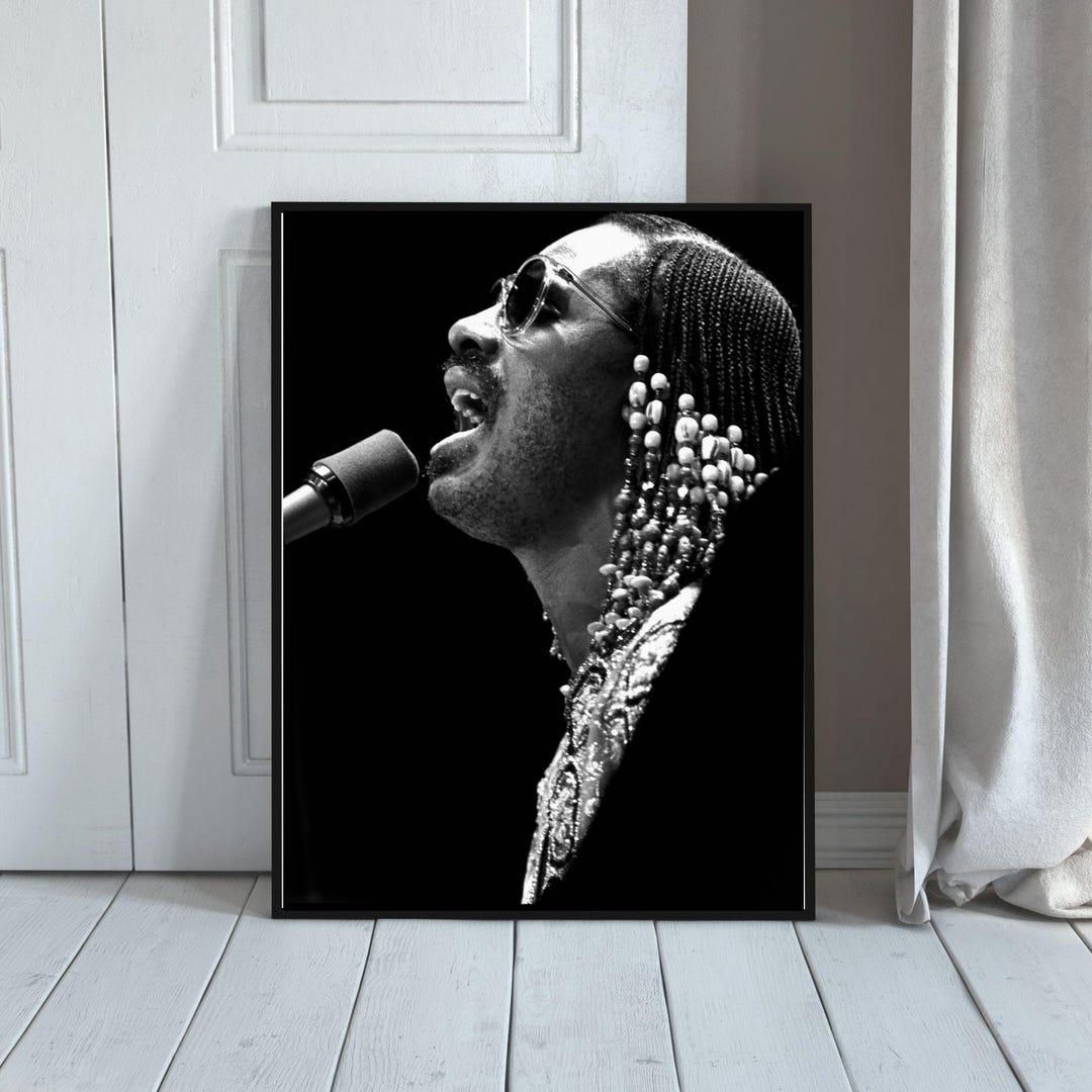 Stevie Wonder Live Performance Poster - Vintage Music Icon (instant ...