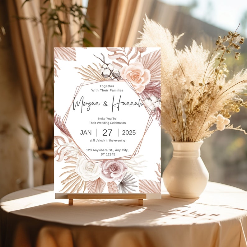 50 Boho Table Sign Mockup Bundle Wooden Wedding Table Sign Mockup Frame ...