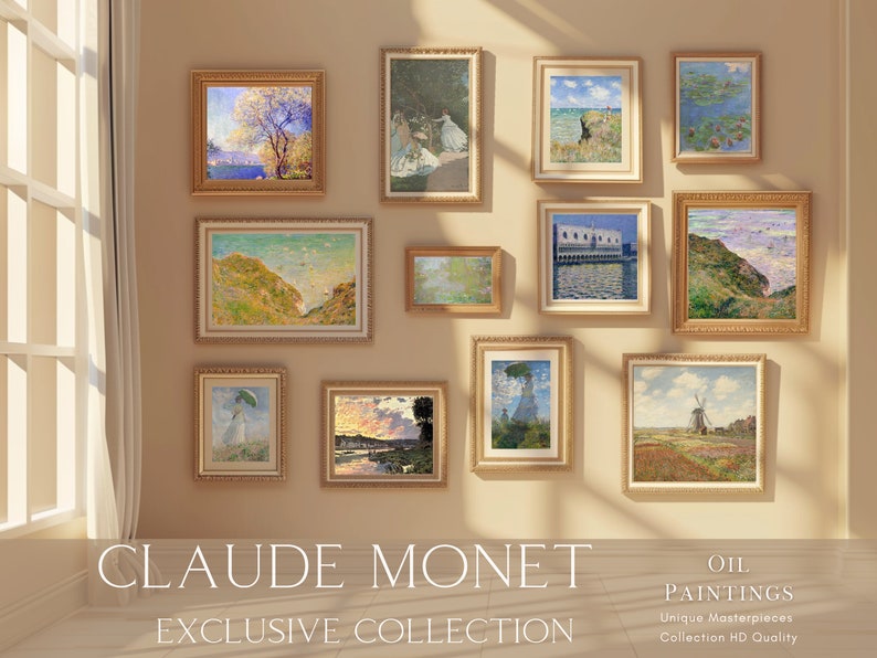 Set of 200 Claude Monet Prints Mega Bundle 200 Vintage Artistic ...