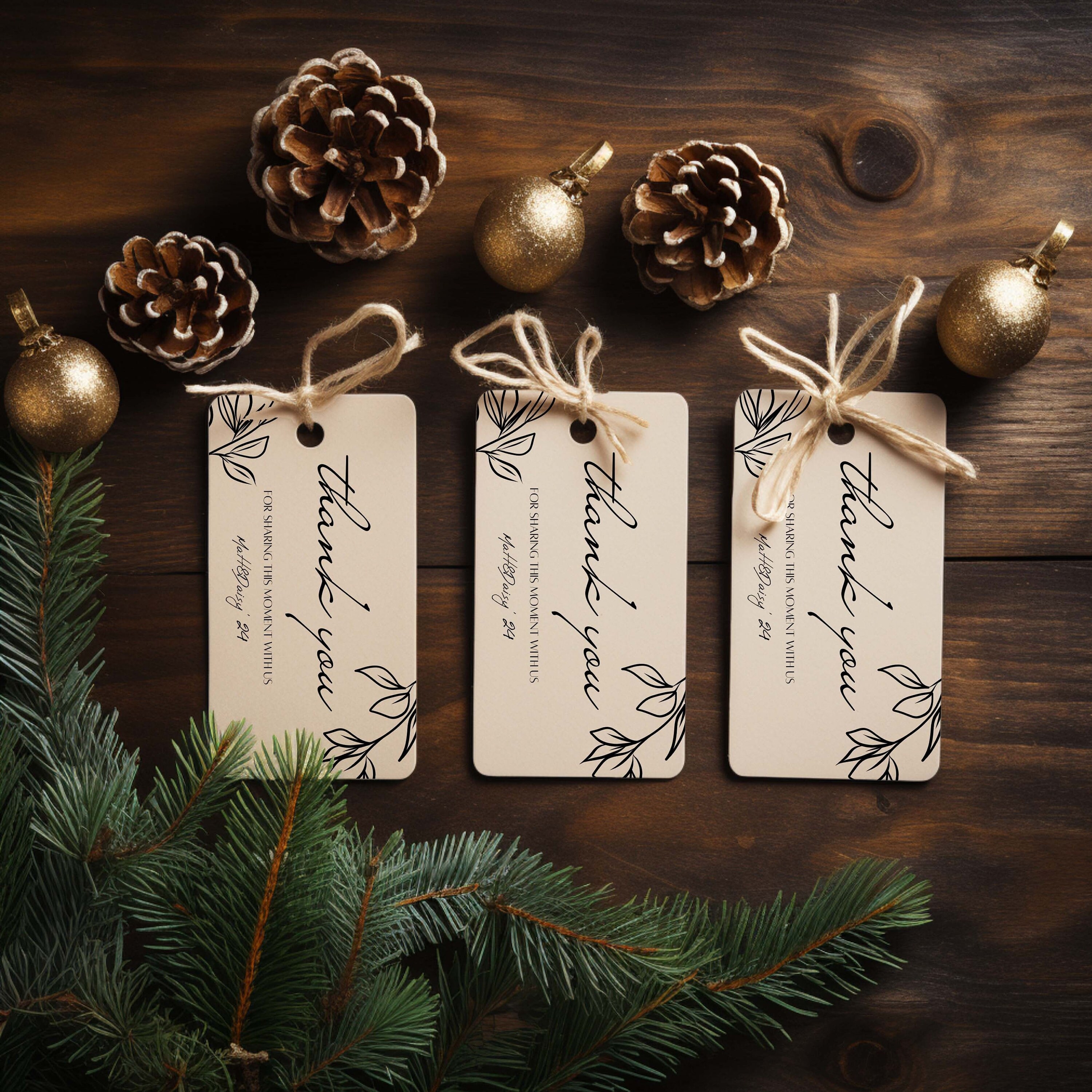 3 Gift Tag Mock up Simple White Wedding Favor Tag Mockup Modern Light ...