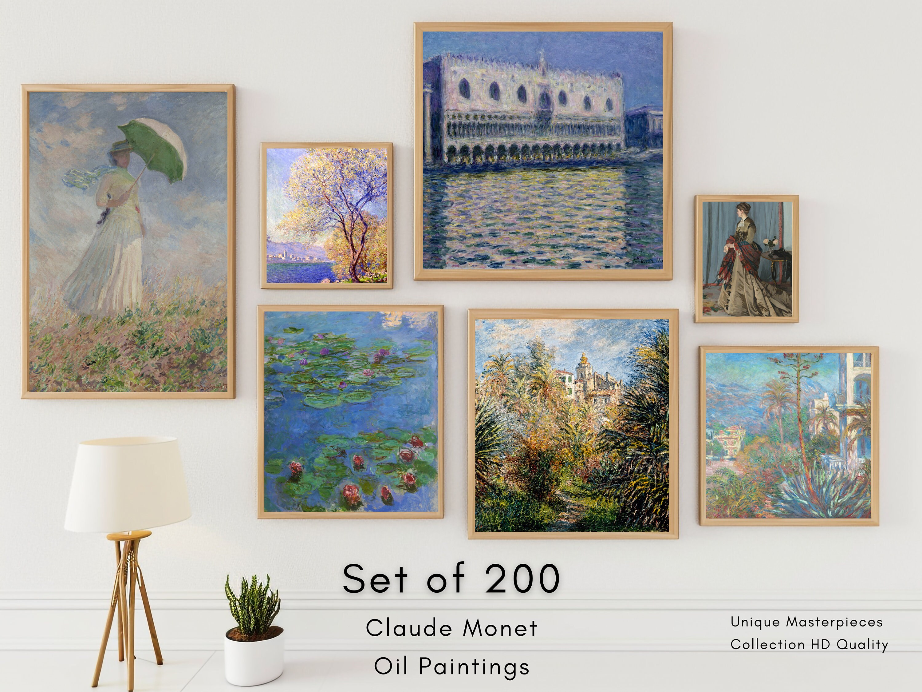 Set of 200 Claude Monet Prints Mega Bundle 200 Vintage Artistic ...