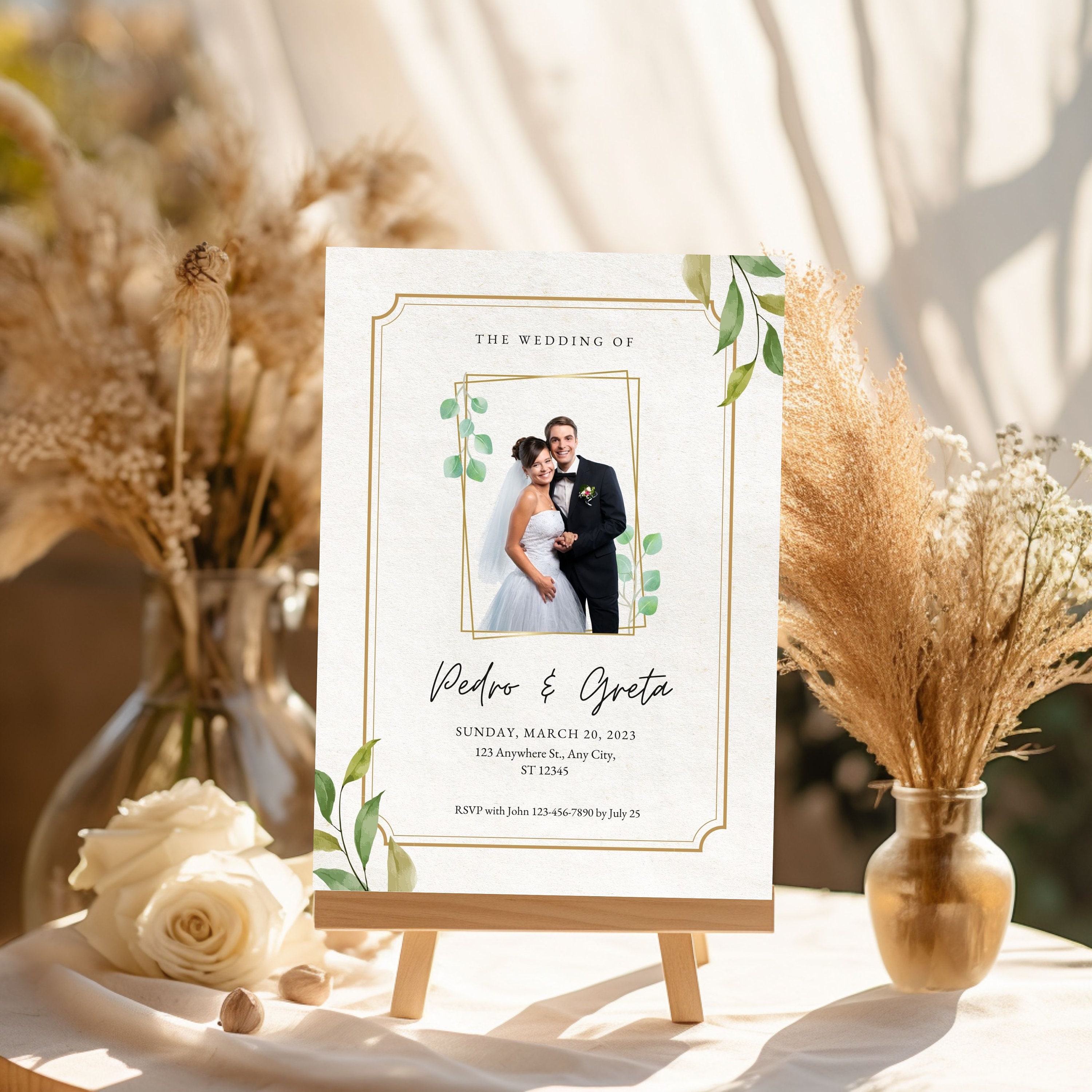 50 Boho Table Sign Mockup Bundle Wooden Wedding Table Sign Mockup Frame ...