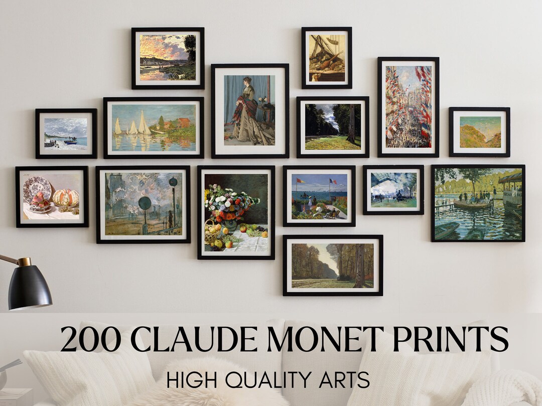 Set of 200 Claude Monet Prints Mega Bundle 200 Vintage Artistic ...