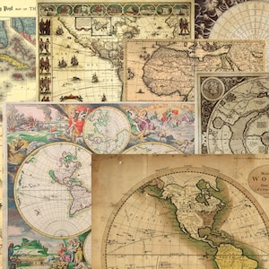 100 Antique World Maps: Vintage Digital Prints (instant Download) - Etsy