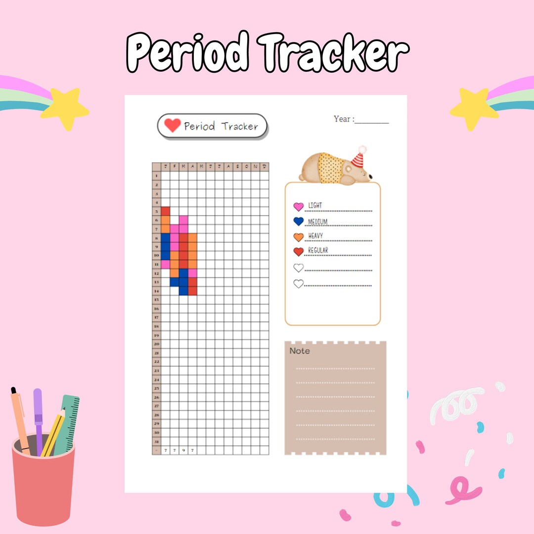 Period Tracker L Period Tracker Printable - Etsy