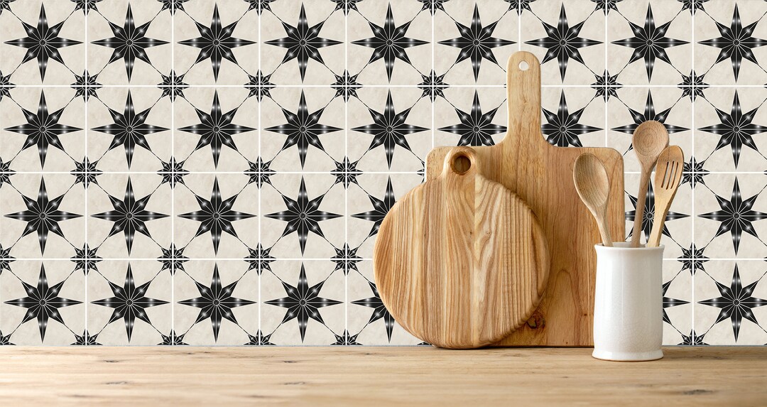 Tile Stickers CFG-550-06 Black Star Tile Stickers Kitchen & Bathroom - Etsy