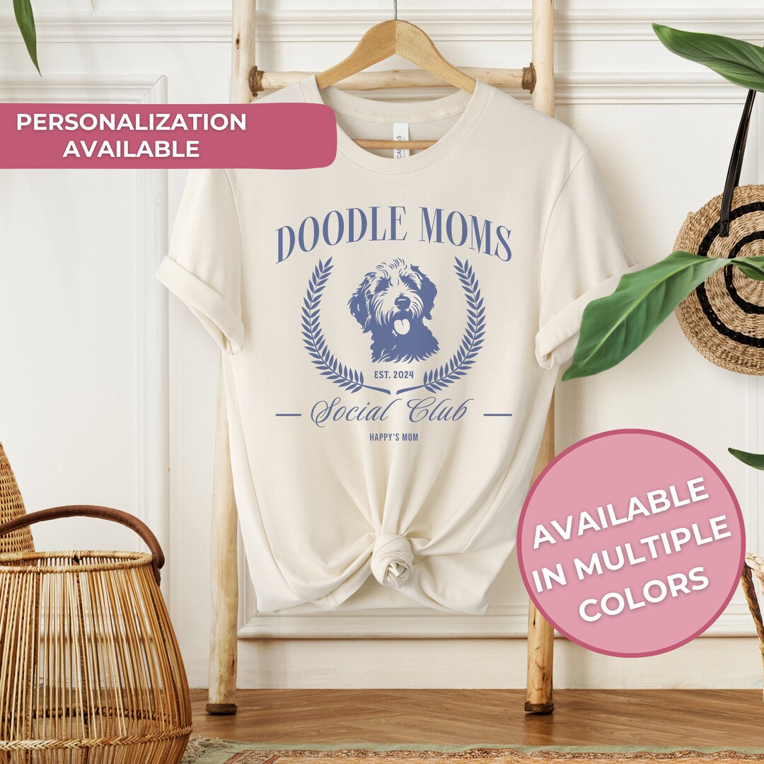 Doodle Mom Social Club T-shirt, Custom Doodle Mom T-shirt, Personalized ...