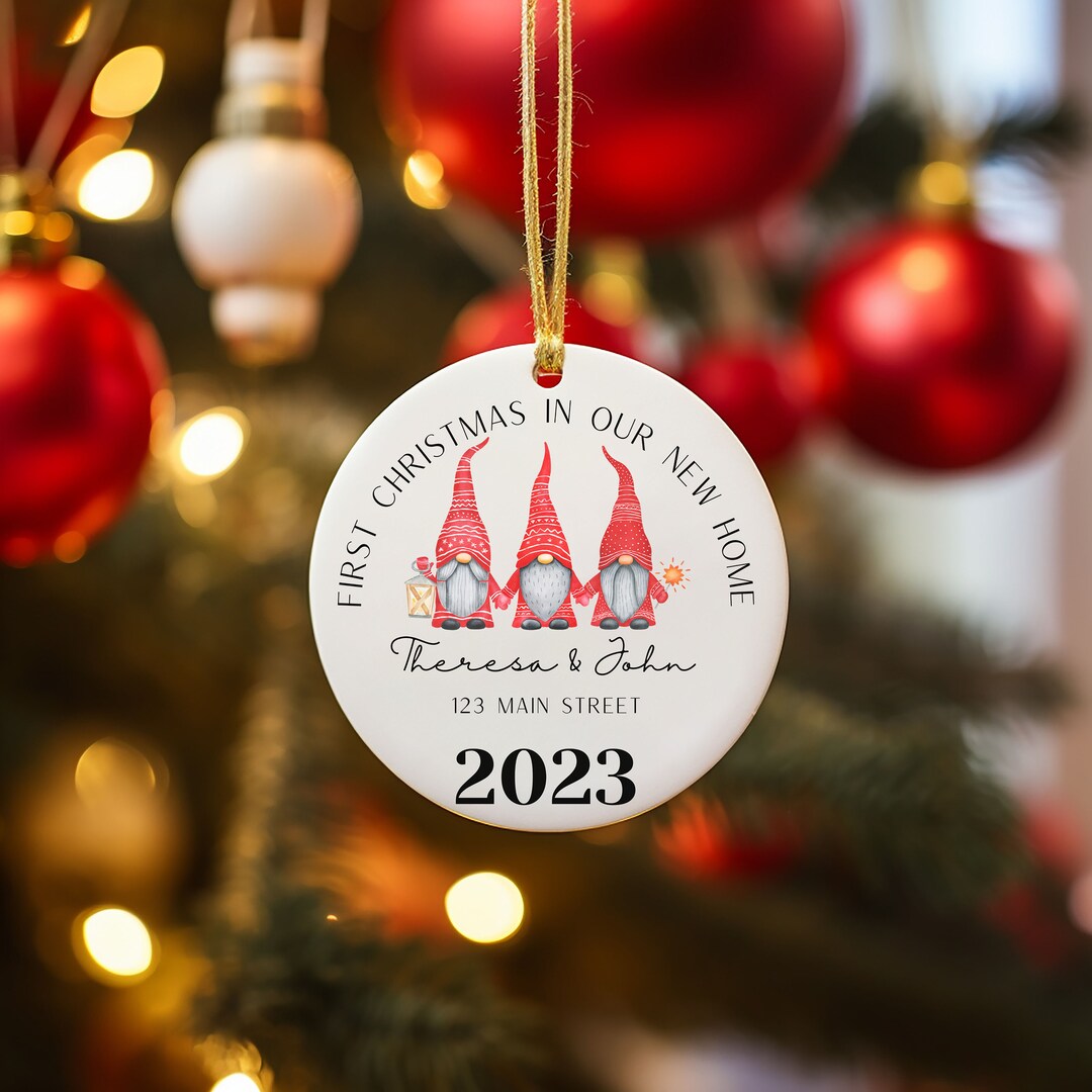 Personalized Ceramic Christmas Ornaments Housewarming T Etsy