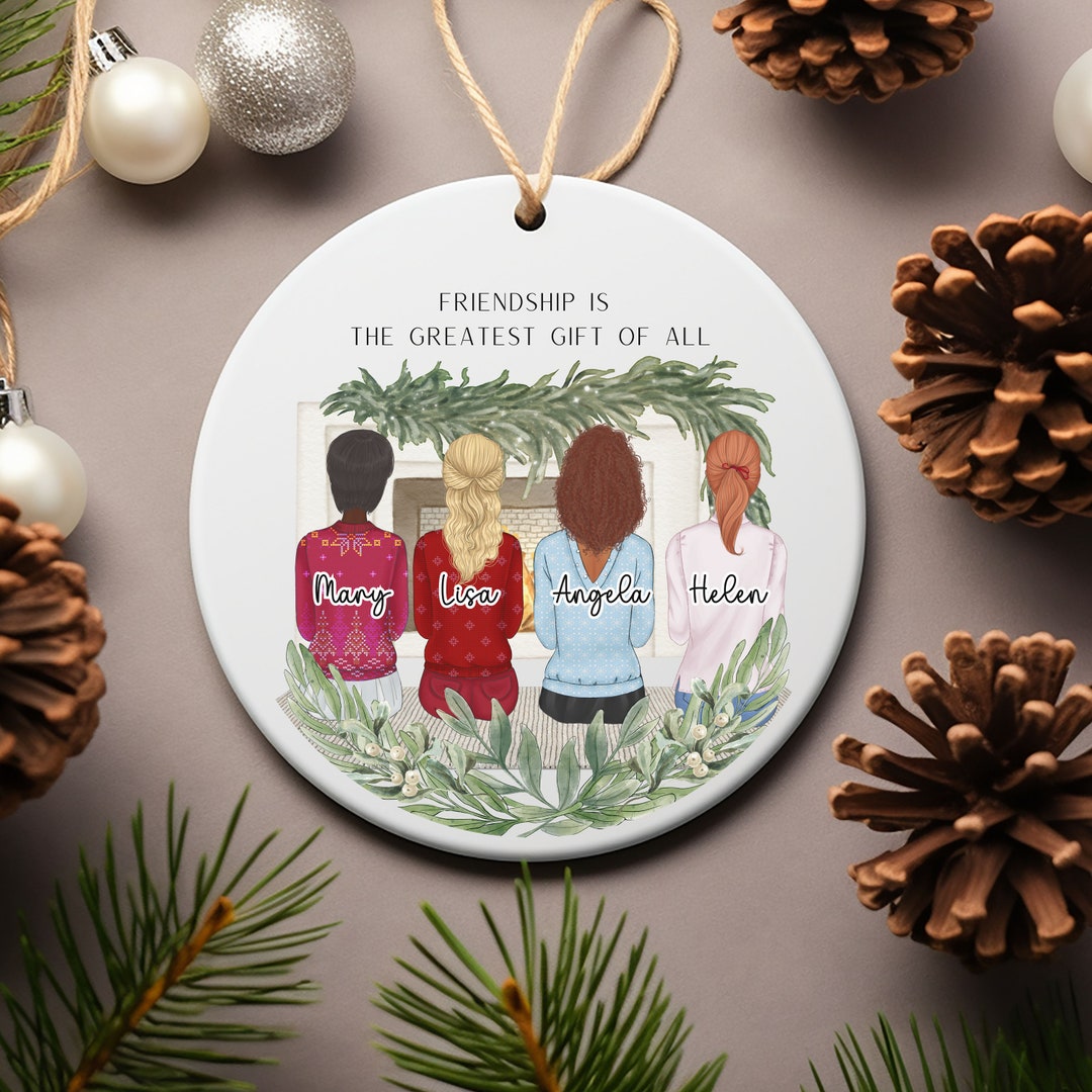 Personalized Ceramic Christmas Ornaments, Friends Christmas, Friendship ...