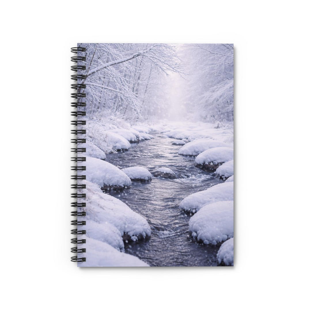 Minimalist Winter Notebook – A5 Spiral Notebook – Calm Creek - Etsy