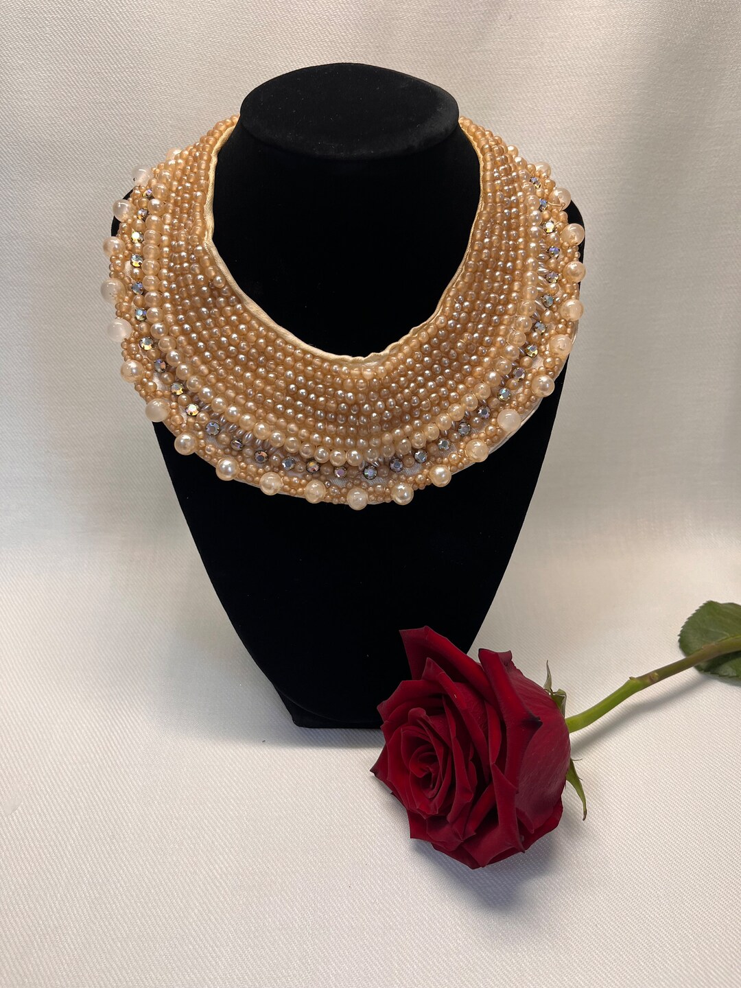 VTG Baar Beards Beaded Collar Japan - Etsy