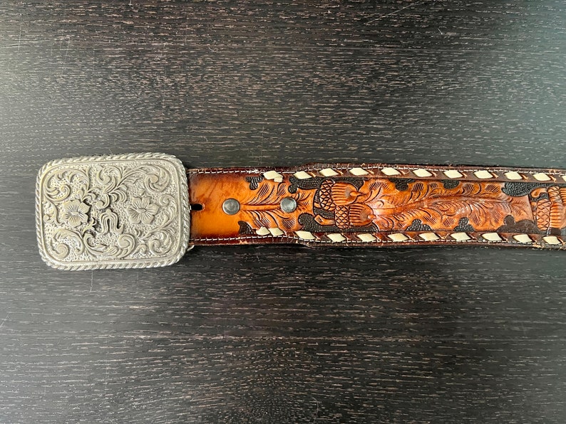 Vintage Western Belt Floral Motif - Etsy