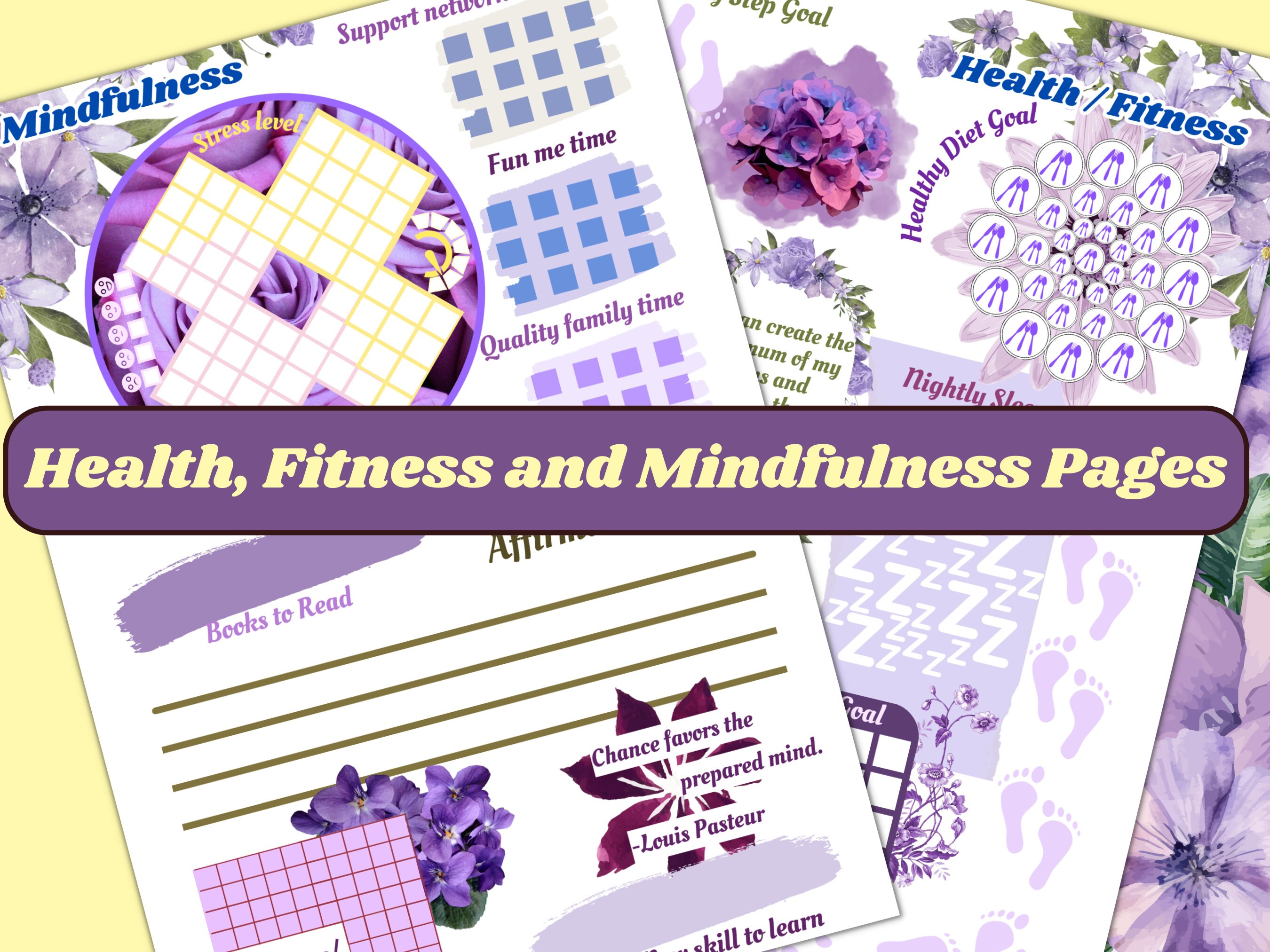 Printable Planner and Habit Tracker (purple) - Etsy