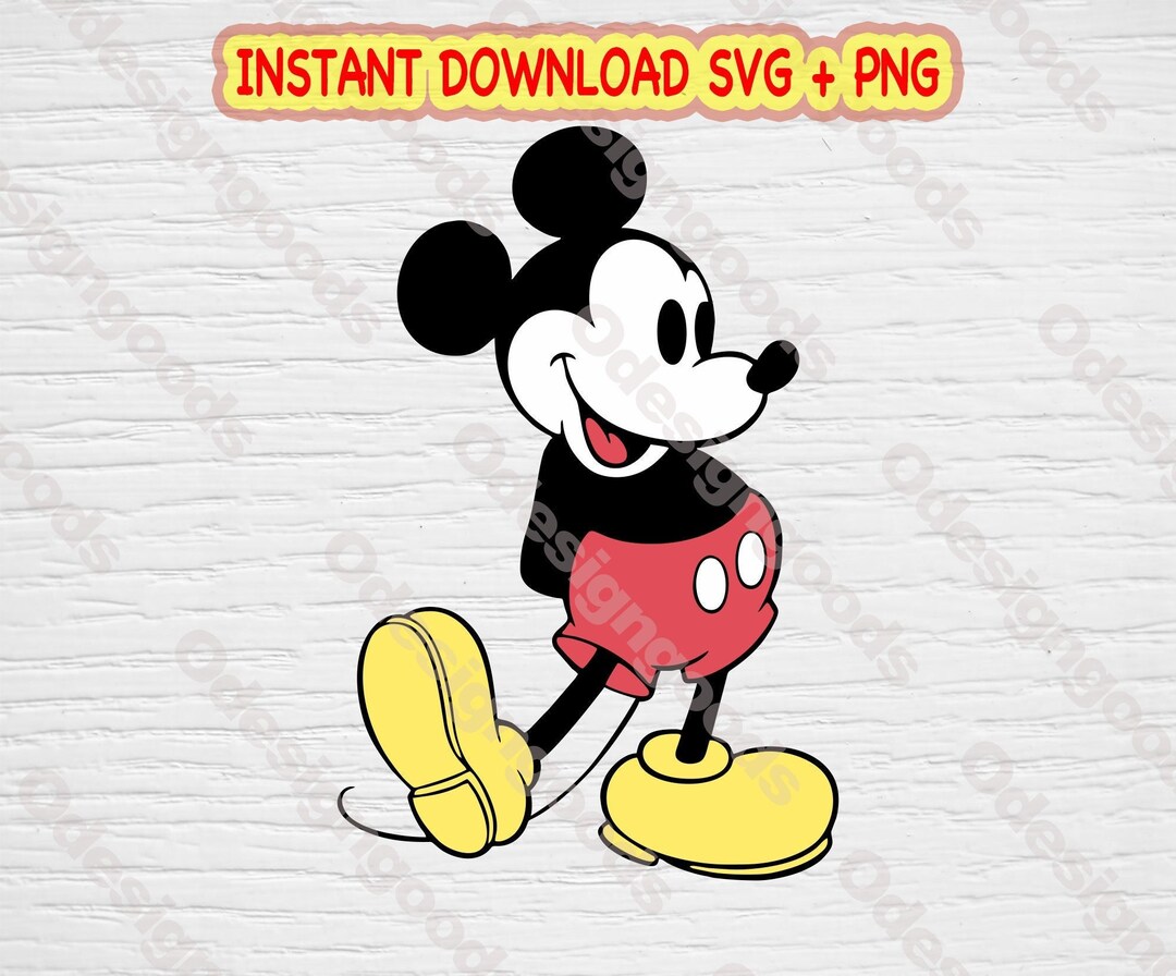 Mickey Vintage Retro Svg Classic Mickey Svg File Mickey - Etsy