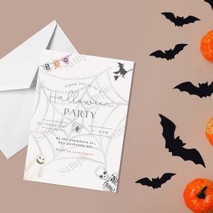 Editable Halloween Party Invitation Editable Halloween - Etsy