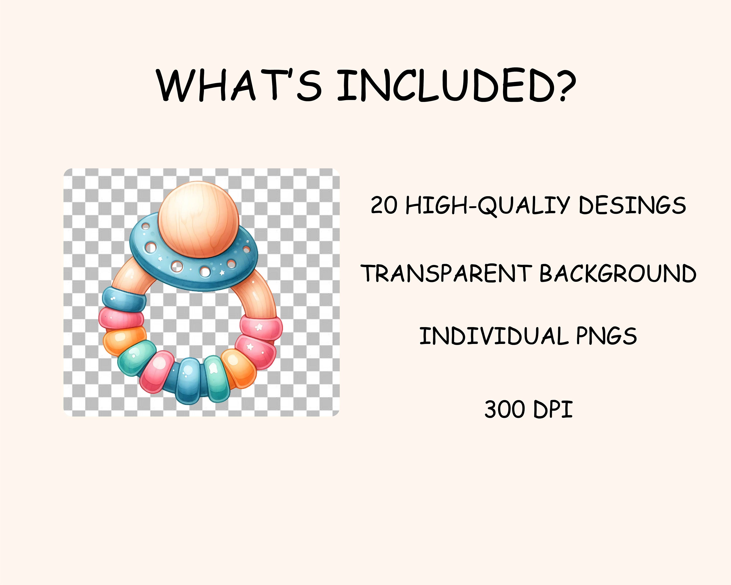 20 Watercolor Baby Toys Clipart SVG and PNG Bundle, Wooden Blocks ...