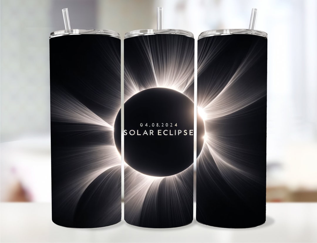 Solar Eclipse 2024 Tumbler Wrap: 20oz Sublimation Design (digital ...