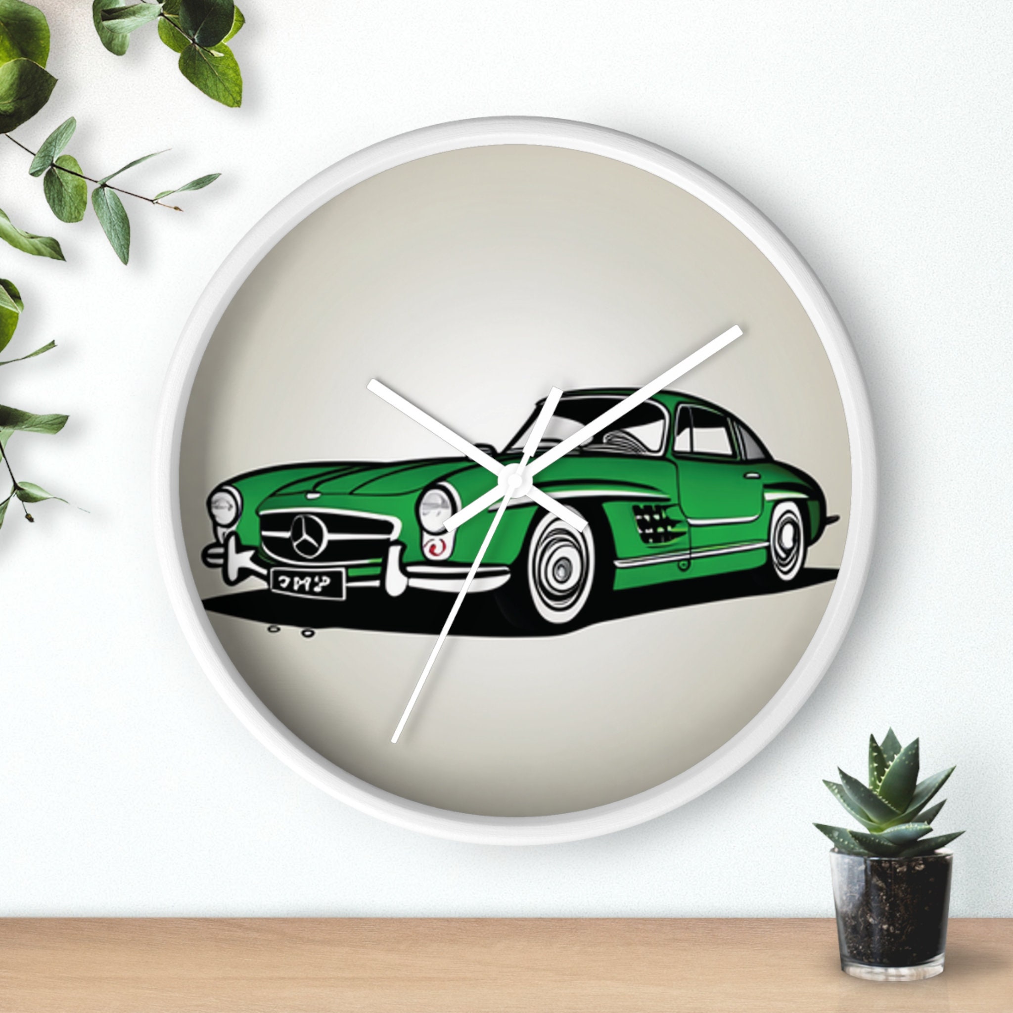 Cartoon Vintage Mercedes Wall Clock Retro Automotive Decor - Etsy
