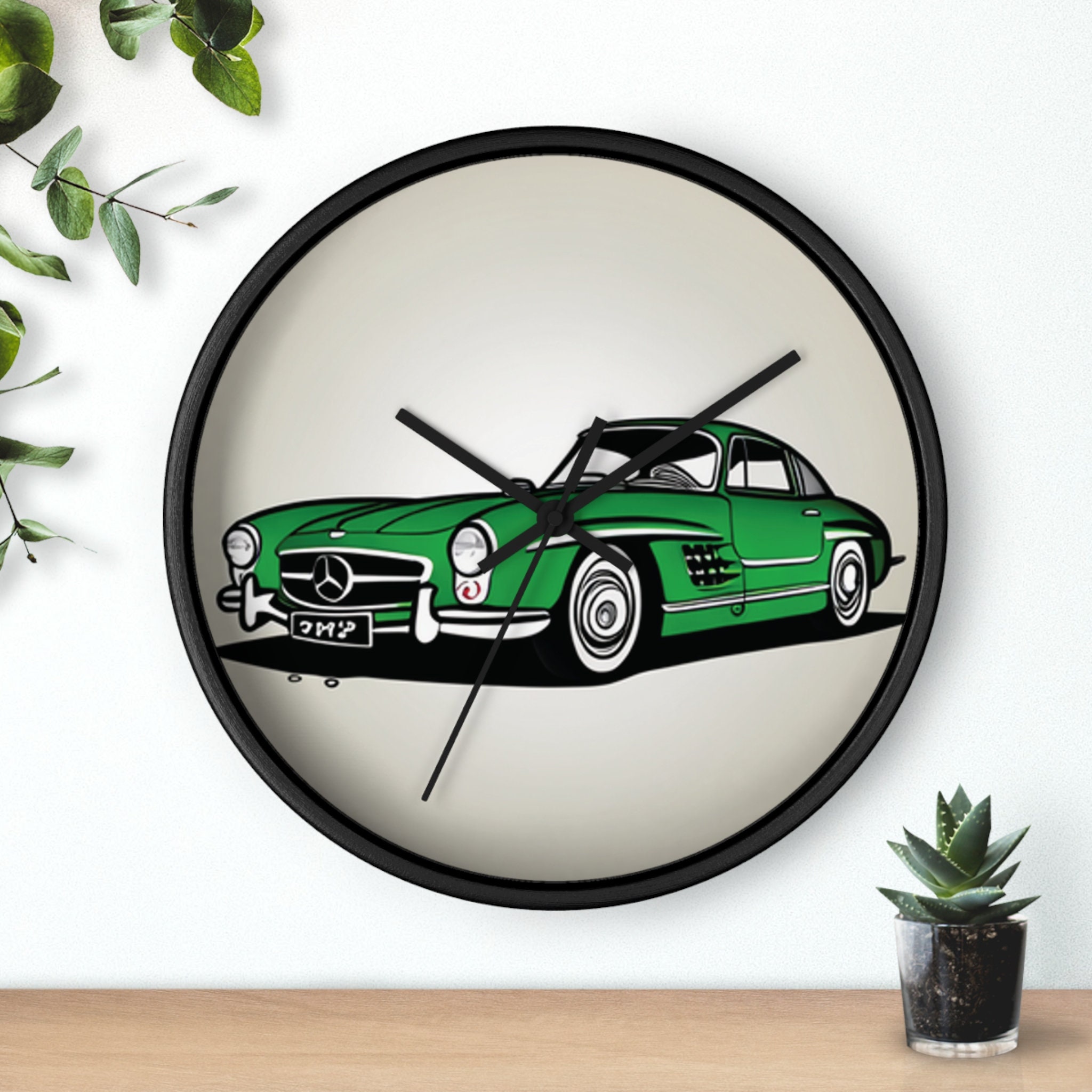 Cartoon Vintage Mercedes Wall Clock Retro Automotive Decor - Etsy